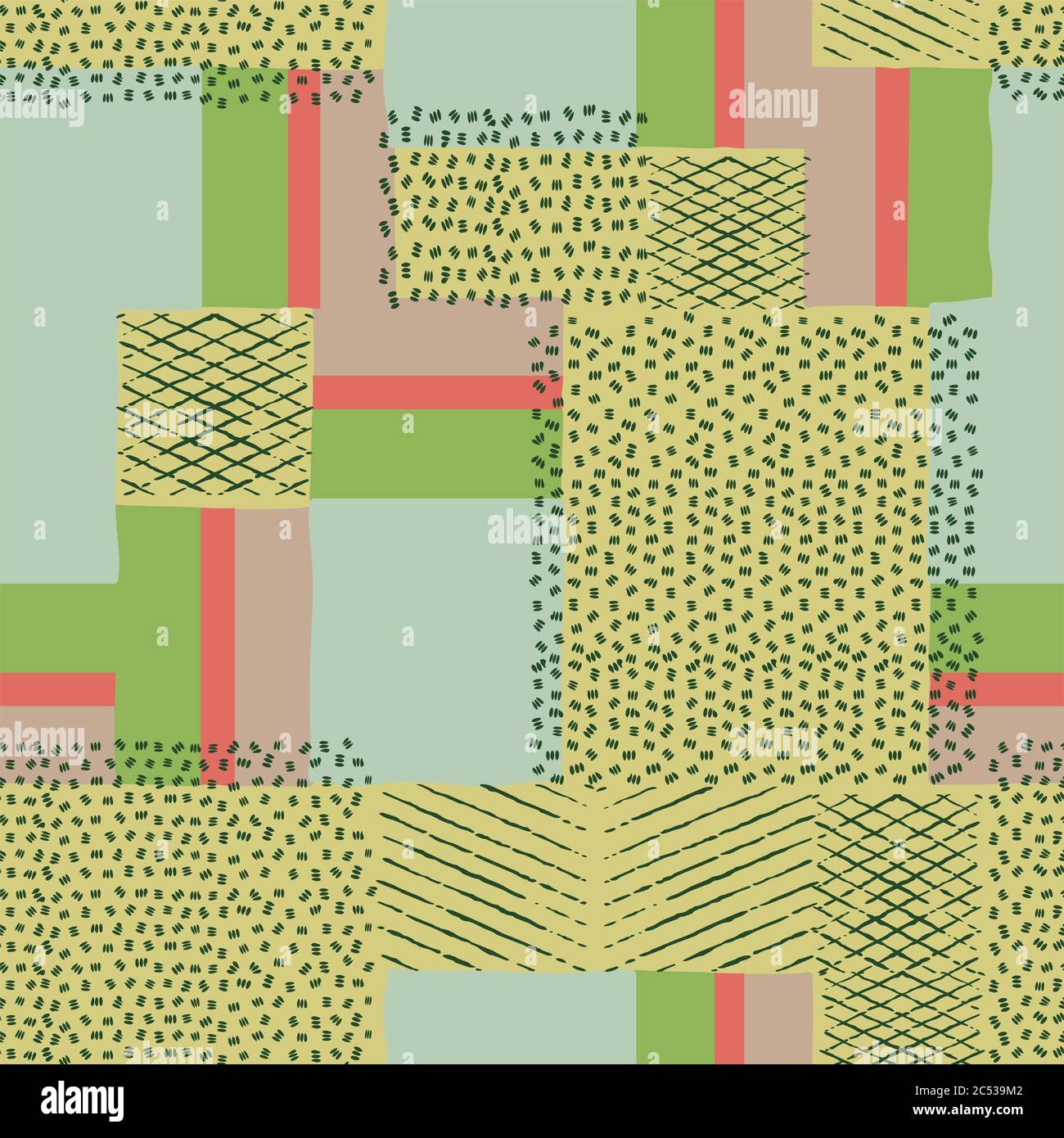 Vector simple geometric shapes and brush strokes color blocking with ...