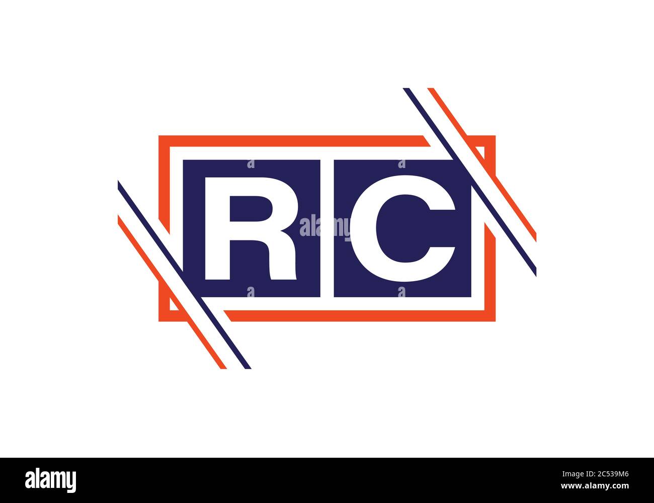 Initial Monogram Letter R C Logo Design Vector Template. R C Letter ...