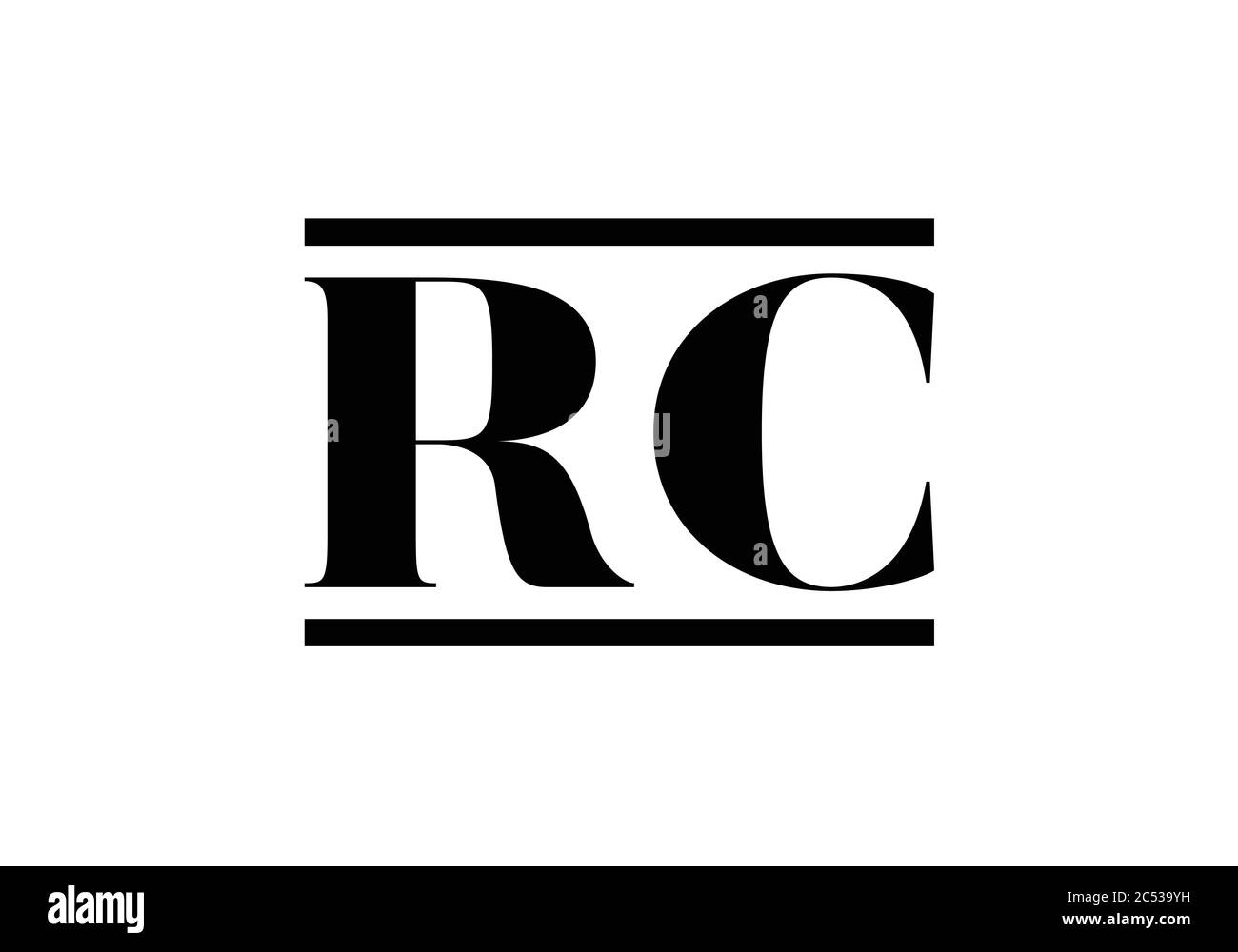Initial Monogram Letter R C Logo Design Vector Template. R C Letter ...