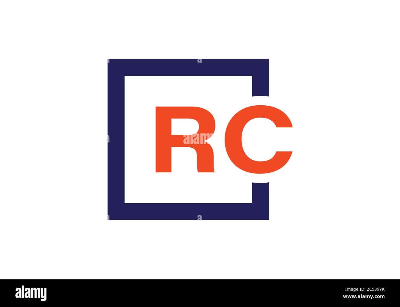 Initial Monogram Letter R C Logo Design Vector Template. R C Letter ...