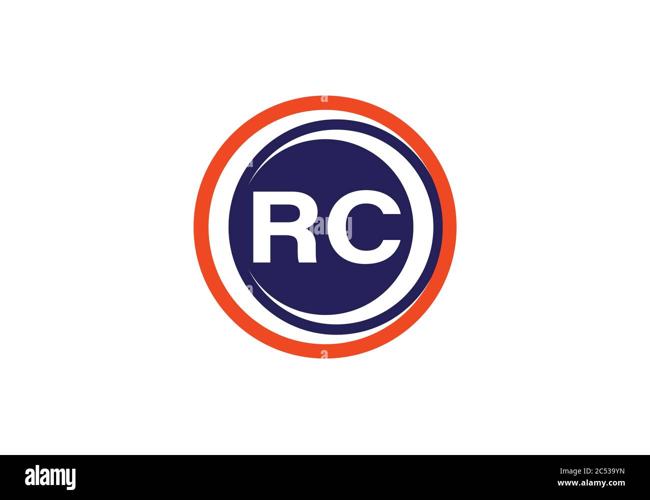 Initial Monogram Letter R C Logo Design Vector Template. R C Letter ...