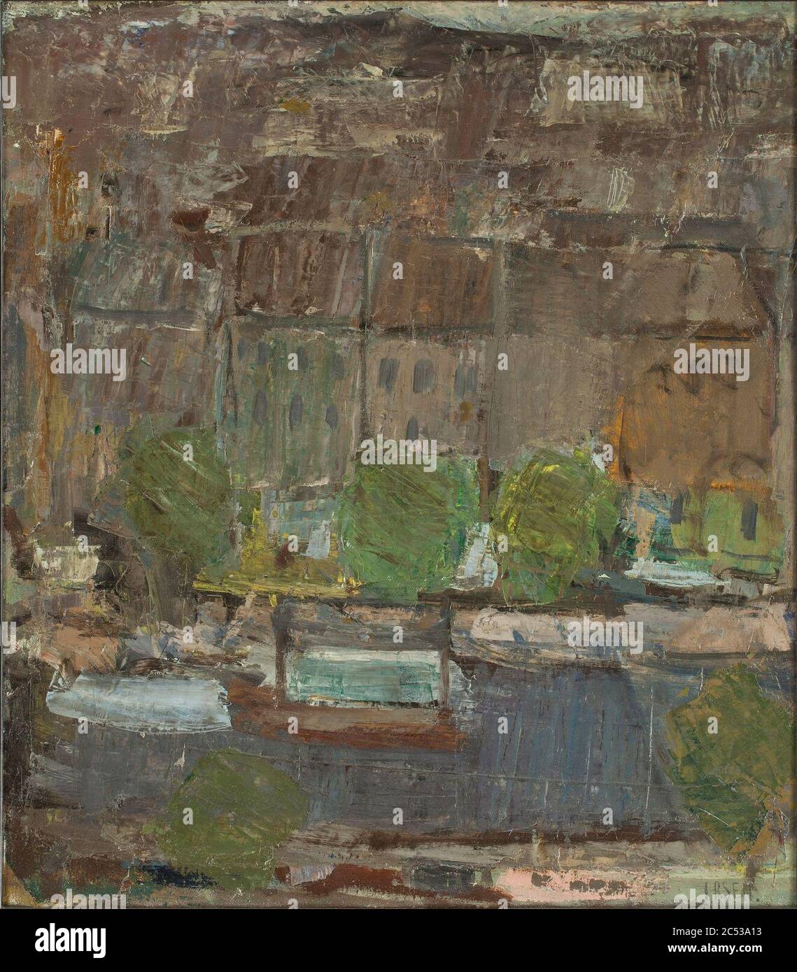 Immanuel Ibsen - Både langs kanalen Stock Photo - Alamy