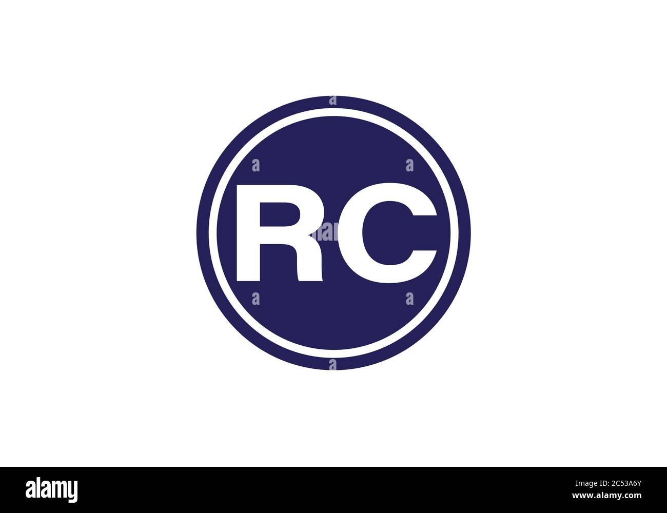 Initial Monogram Letter R C Logo Design Vector Template. R C Letter ...