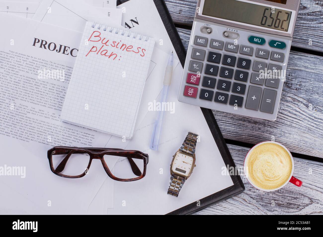Business plan calculation concept Stock Photo - Alamy