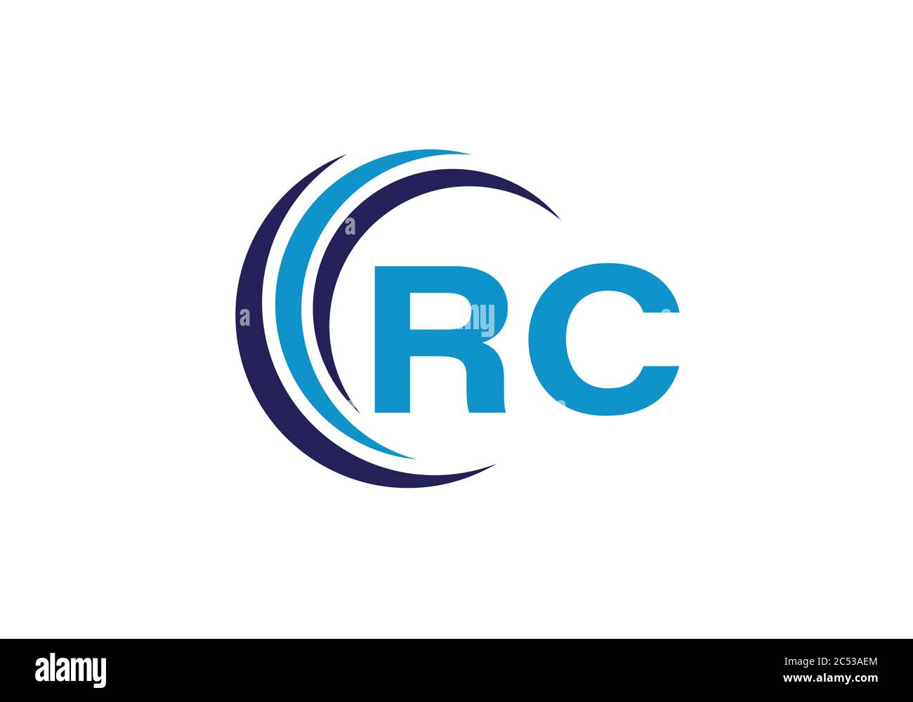 Initial Monogram Letter R C Logo Design Vector Template. R C Letter Logo Design Stock Vector ...