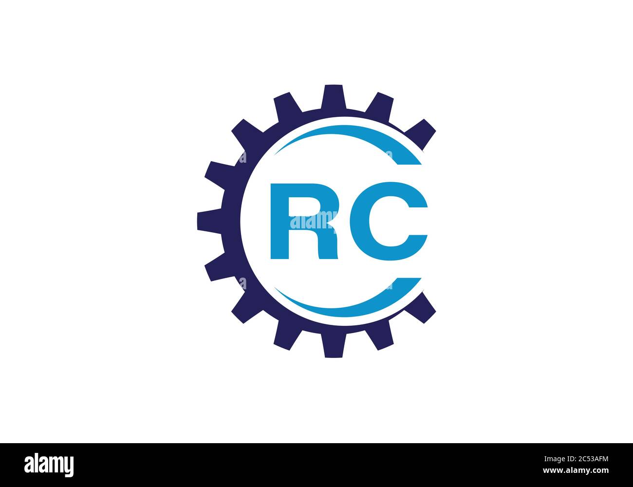 Initial Monogram Letter R C Logo Design Vector Template. R C Letter ...