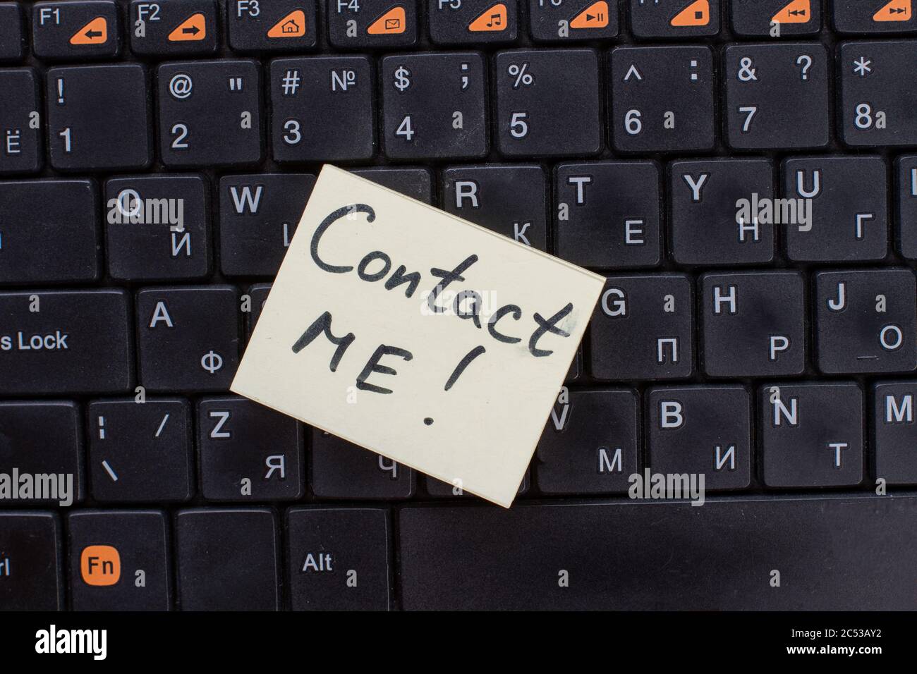 Handwritten note on the envelope hi-res stock photography and images ...