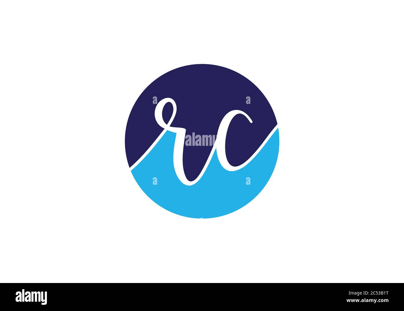 Initial Monogram Letter R C Logo Design Vector Template. R C Letter ...