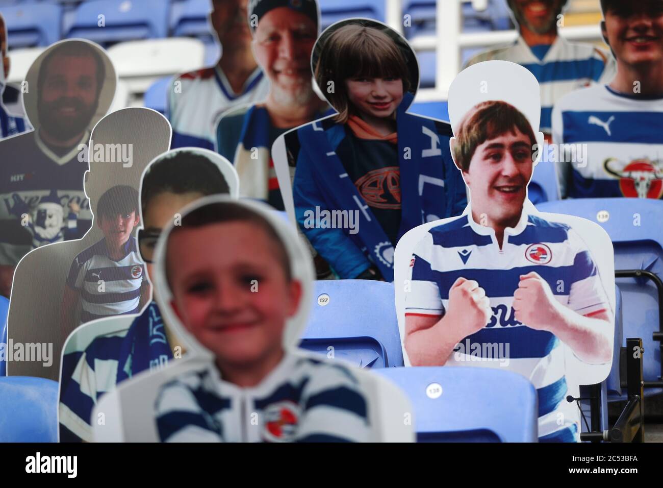 A cardboard cut out of Rodney Trotter supporting Reading in the stands ...
