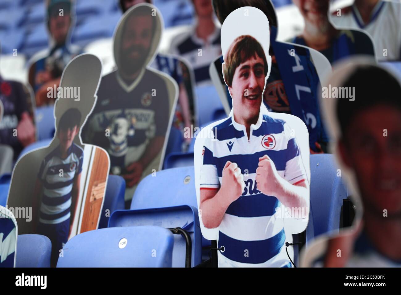 A cardboard cut out of Rodney Trotter supporting Reading in the stands ...