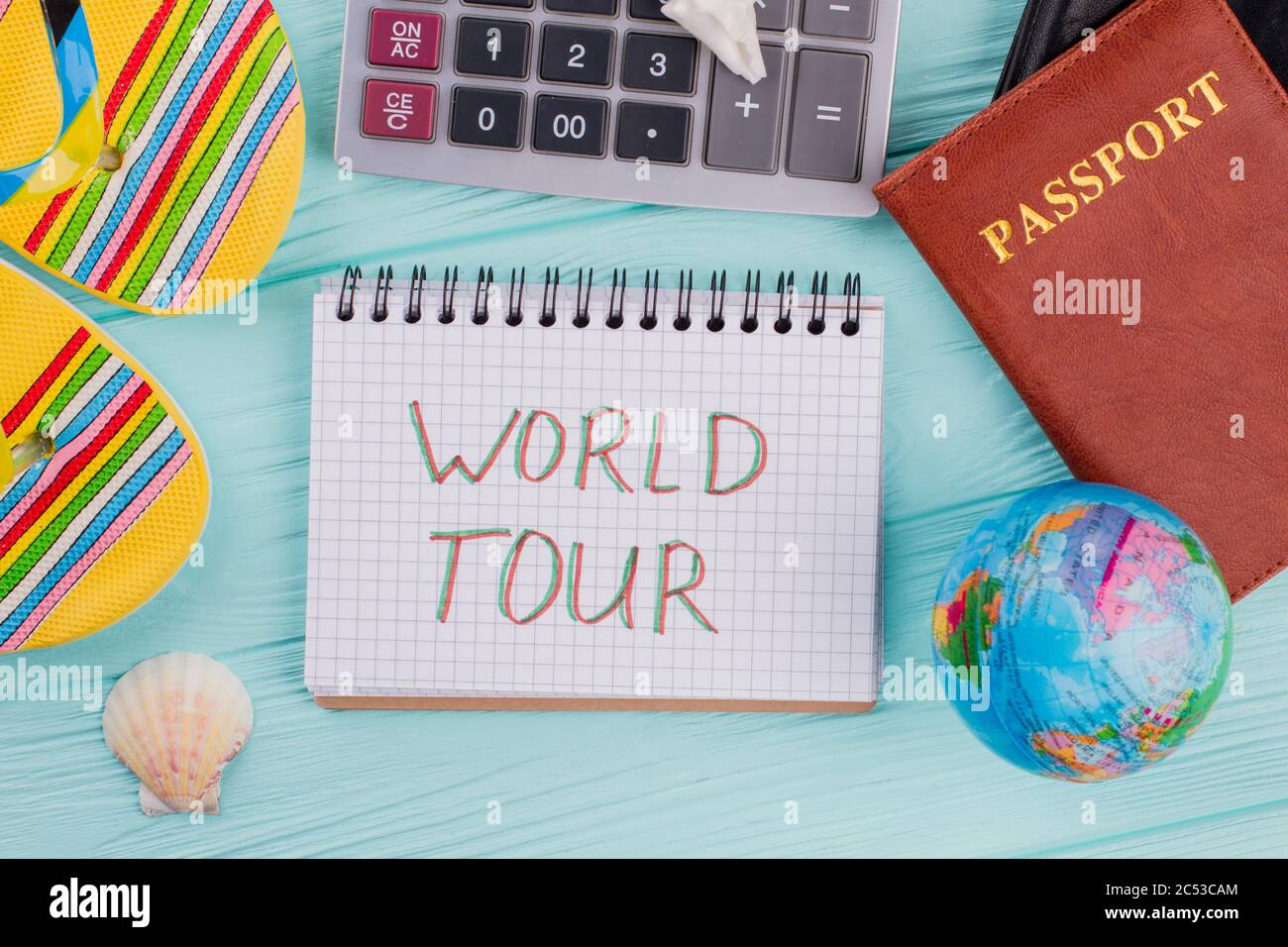 Flat lay economic and travel composition Stock Photo - Alamy