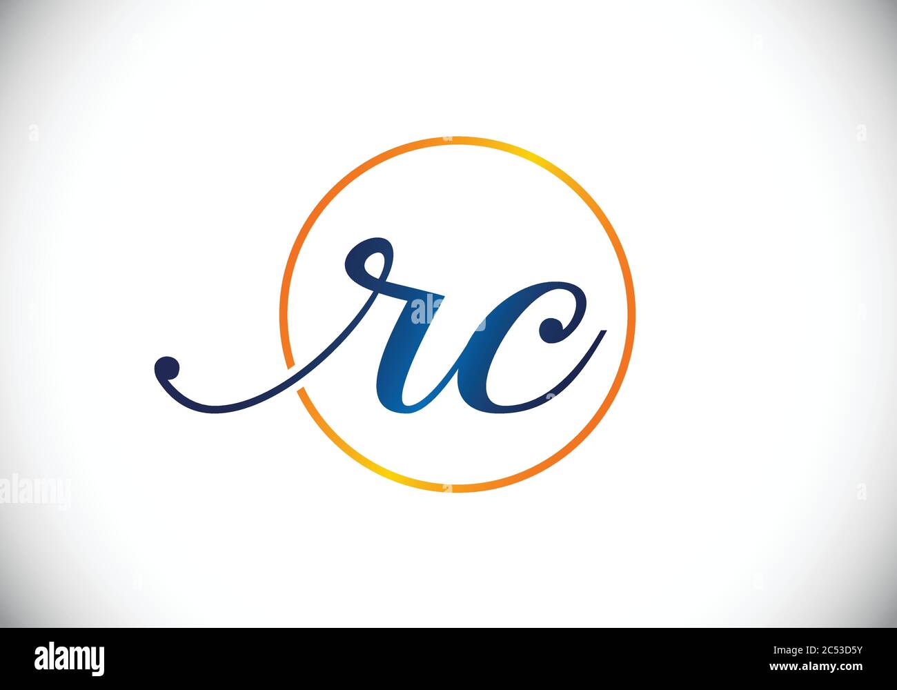 Initial Monogram Letter R C Logo Design Vector Template. R C Letter Logo Design Stock Vector ...
