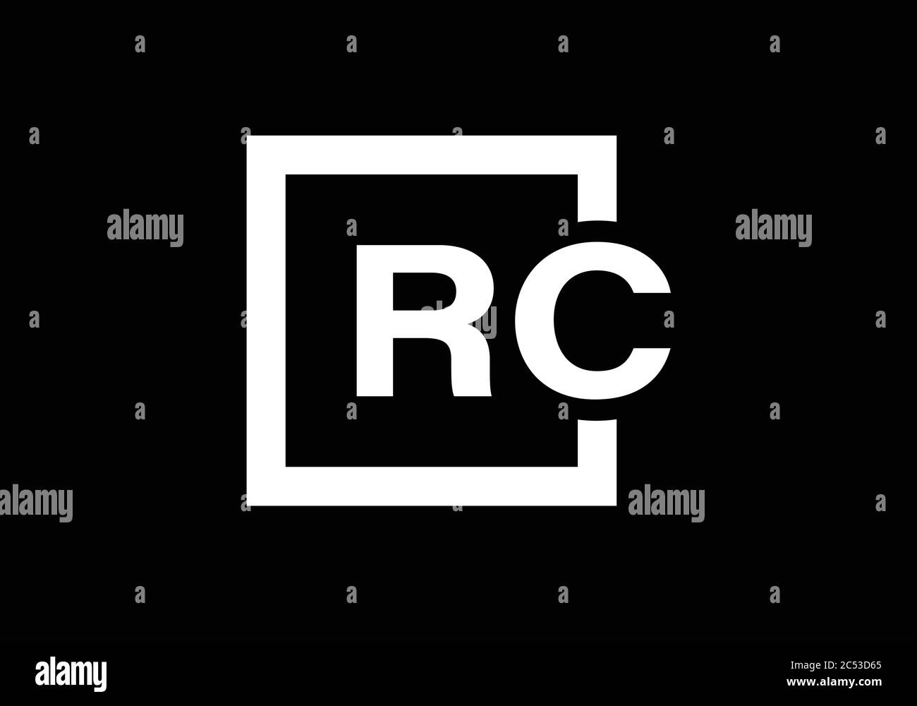 Initial Monogram Letter R C Logo Design Vector Template. R C Letter ...