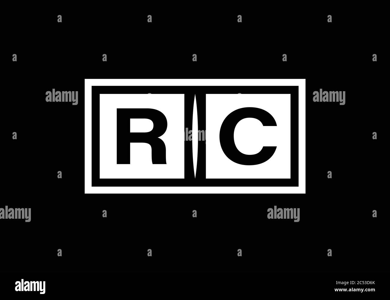 Initial Monogram Letter R C Logo Design Vector Template. R C Letter ...