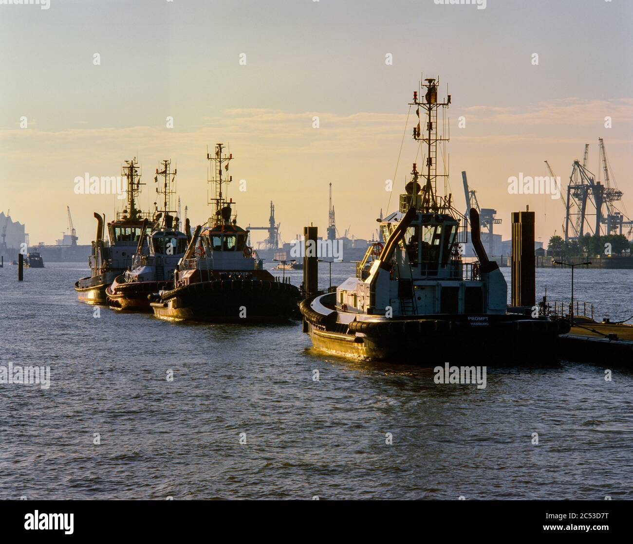 Tug port, Hamburg Stock Photo - Alamy