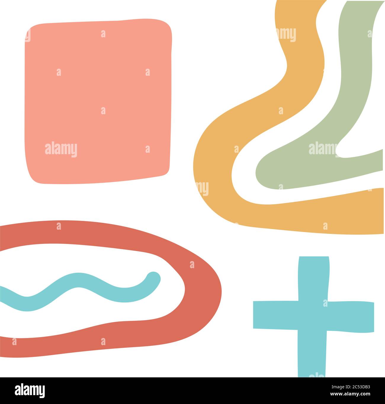 contemporary art work hand draw style icon vector illustration design ...