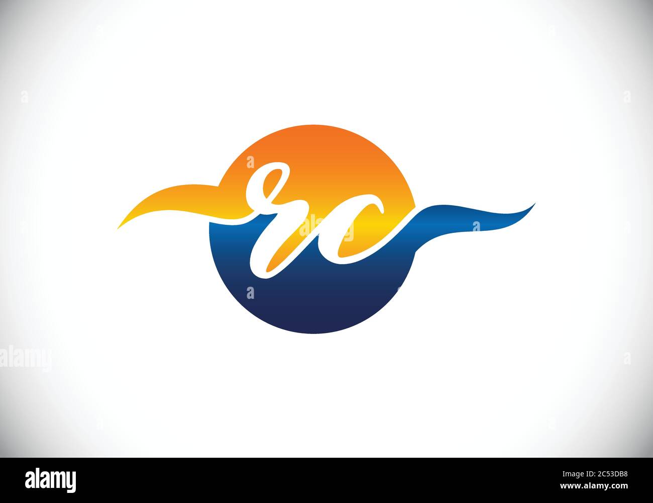 Initial Monogram Letter R C Logo Design Vector Template. R C Letter ...