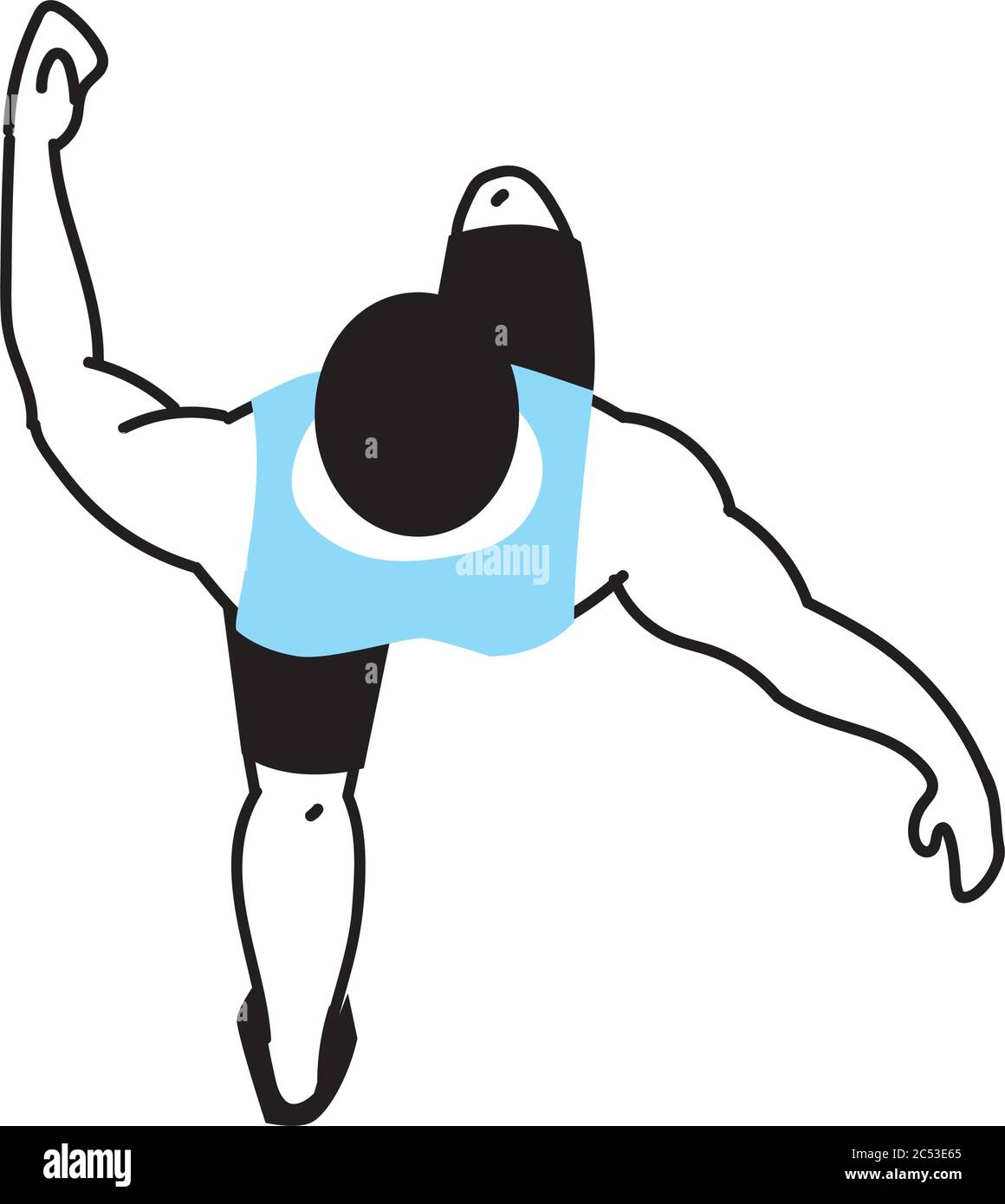 Man running top view Stock Vector Images - Alamy