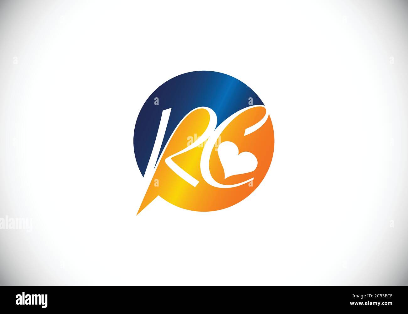 Initial Monogram Letter R C Logo Design Vector Template. R C Letter Logo Design Stock Vector ...