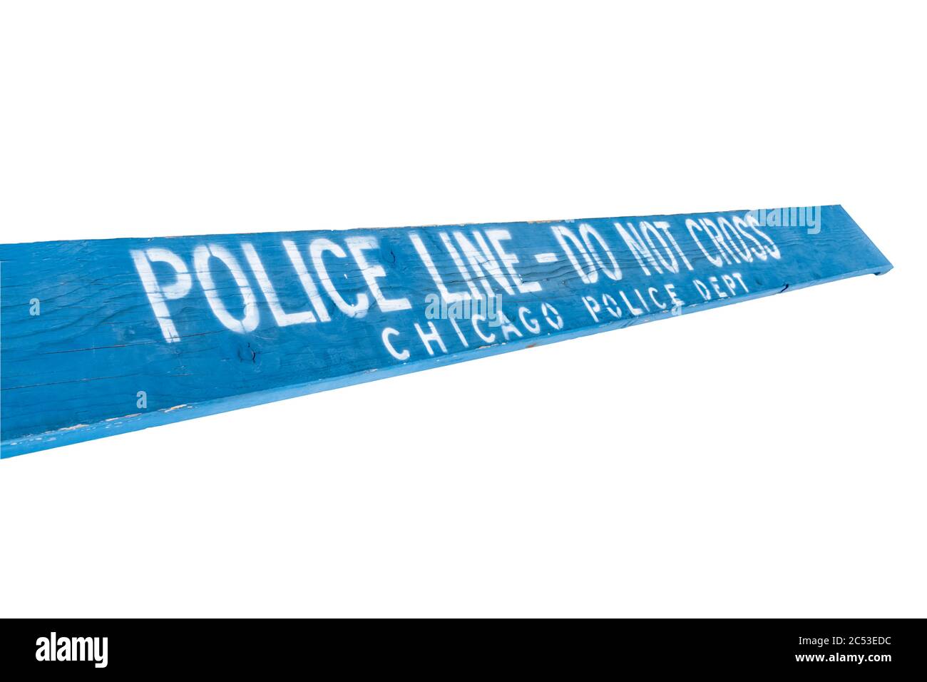 Isolated police line do not cross barricade from the Chicago Police ...