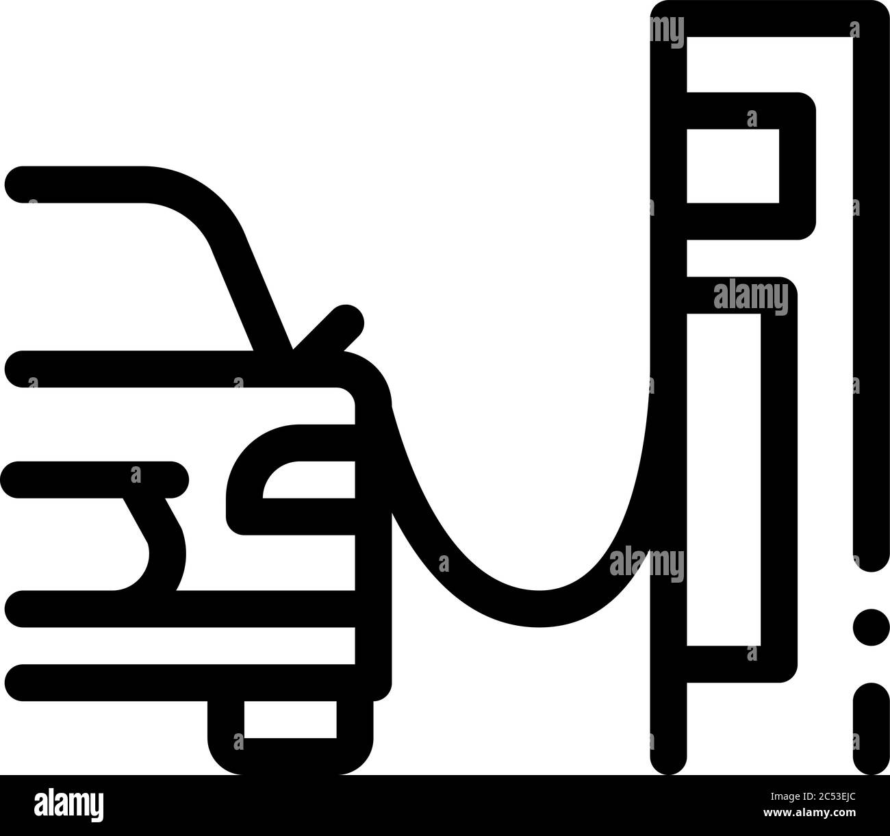 refueling car icon vector outline illustration Stock Vector Image & Art ...