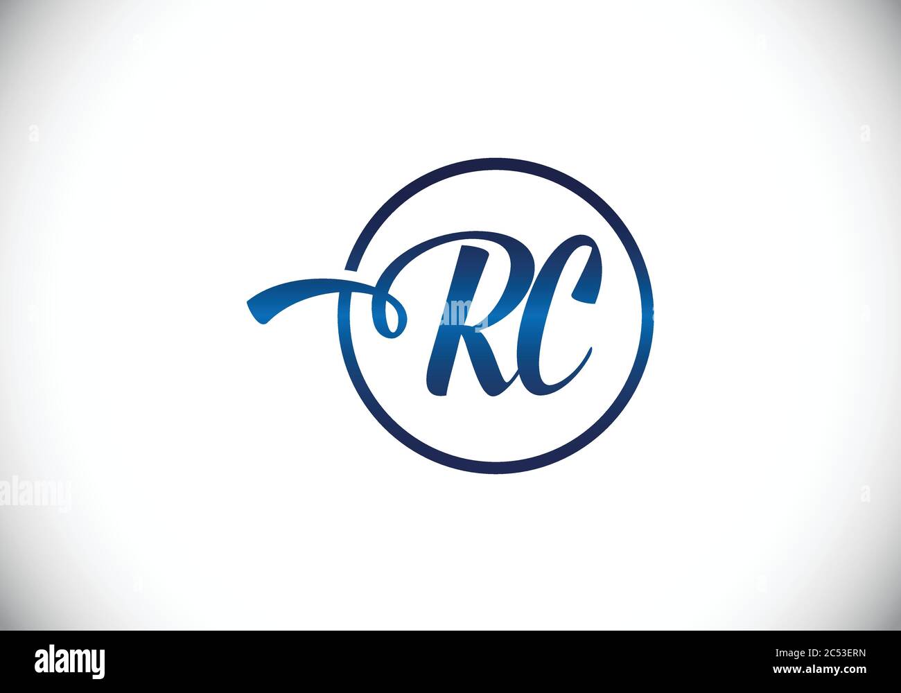 Initial Monogram Letter R C Logo Design Vector Template. R C Letter ...