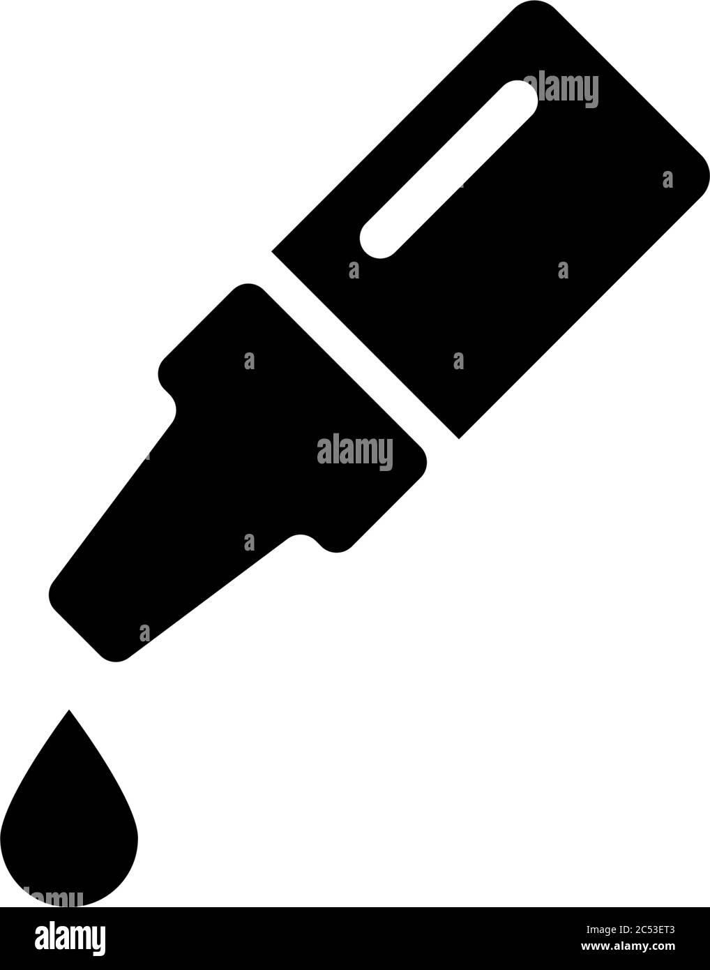 Ear or Eye Drop, Medical Dropper Bottle. Flat Vector Icon illustration ...