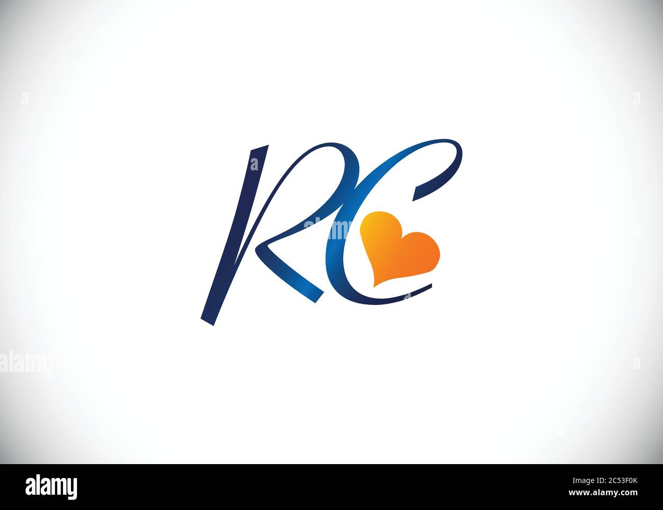 Initial Monogram Letter R C Logo Design Vector Template. R C Letter ...