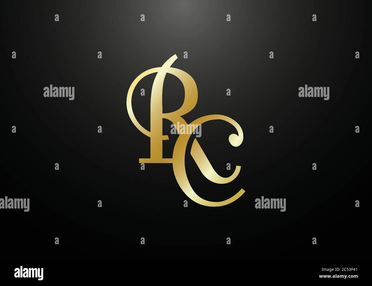 Initial Monogram Letter R C Logo Design Vector Template. R C Letter ...