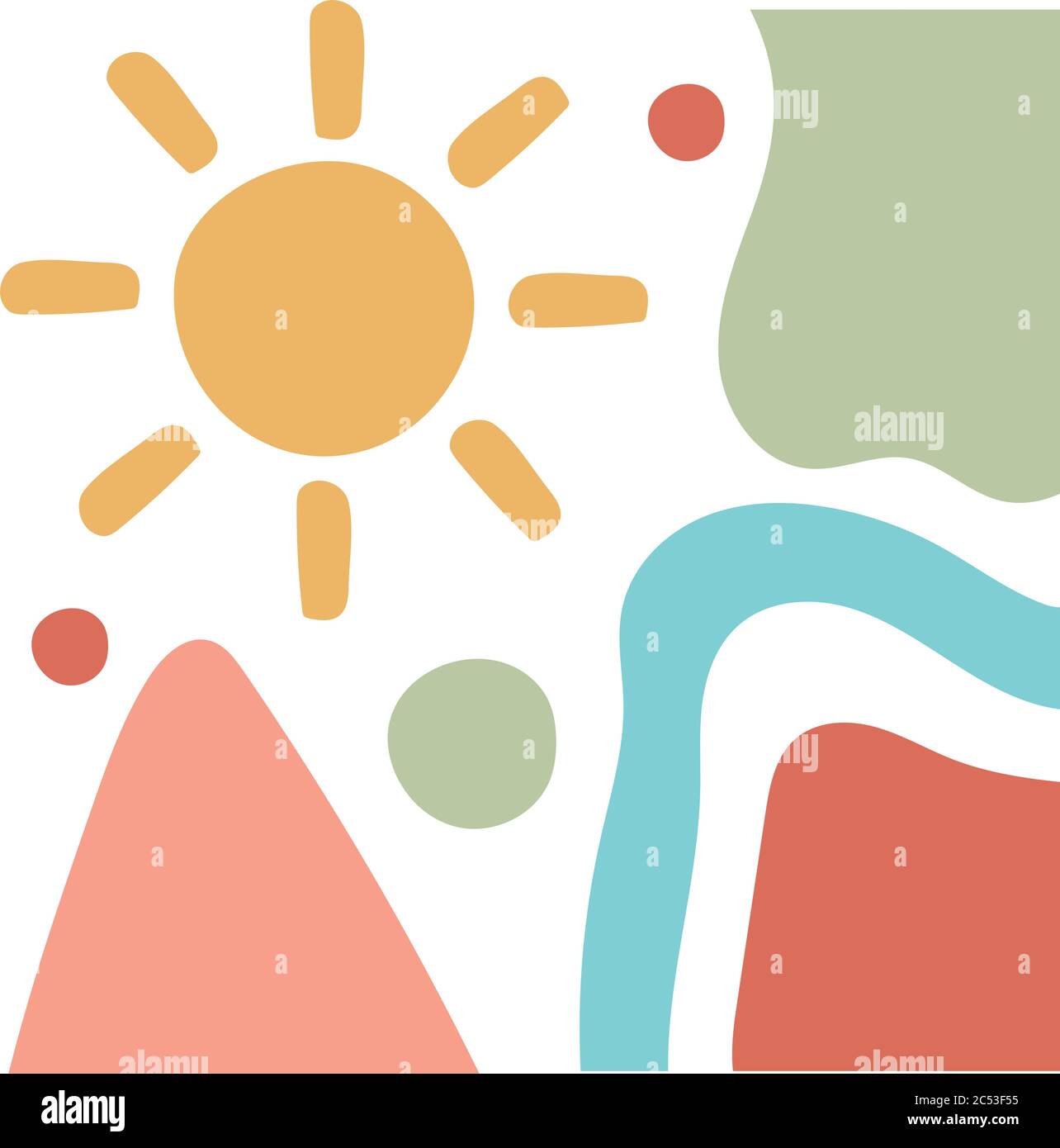 contemporary art work hand draw style icon vector illustration design ...