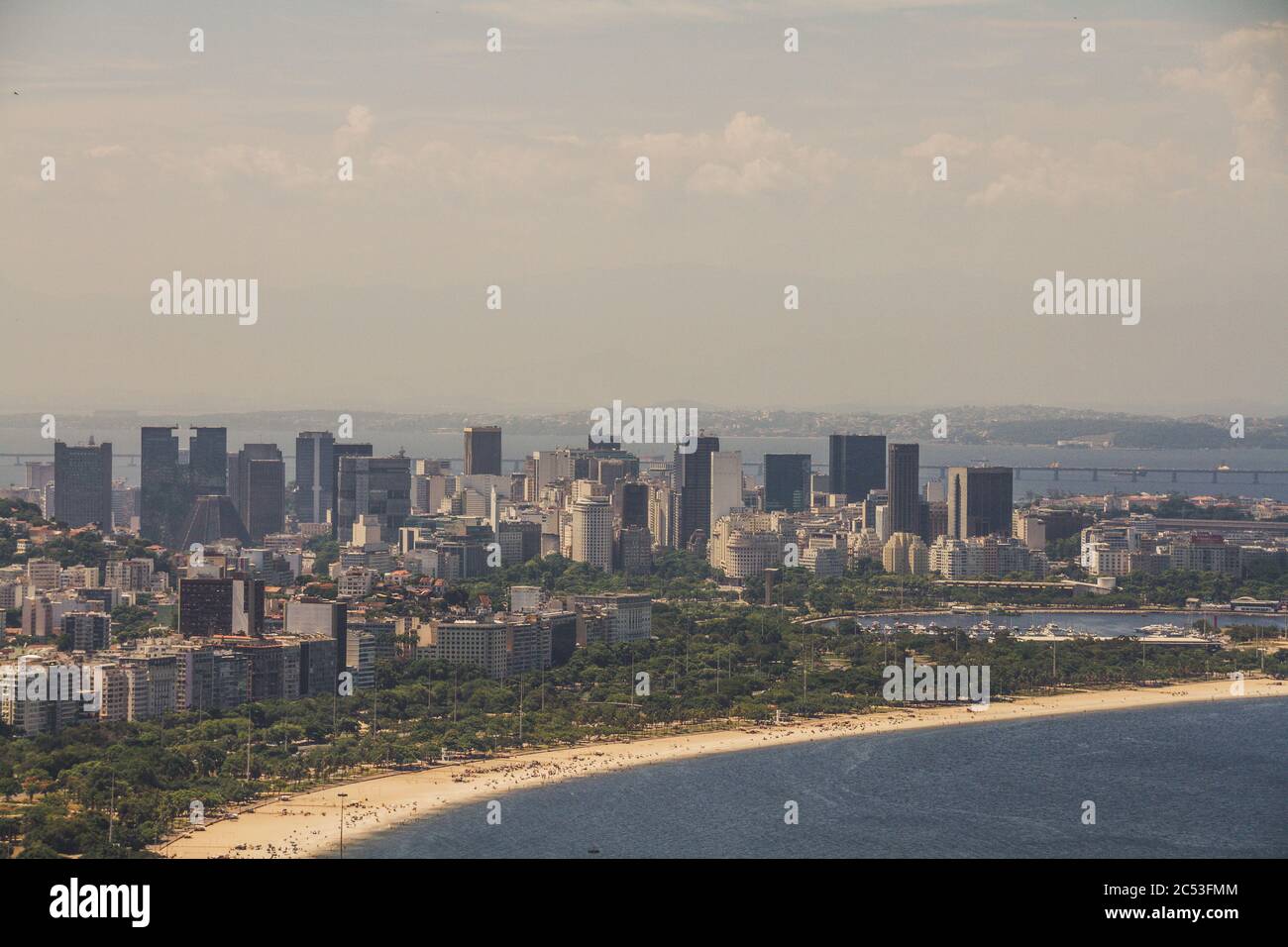 Rio de Janeiro Botafogo Beach and downtown view Stock Photo - Alamy