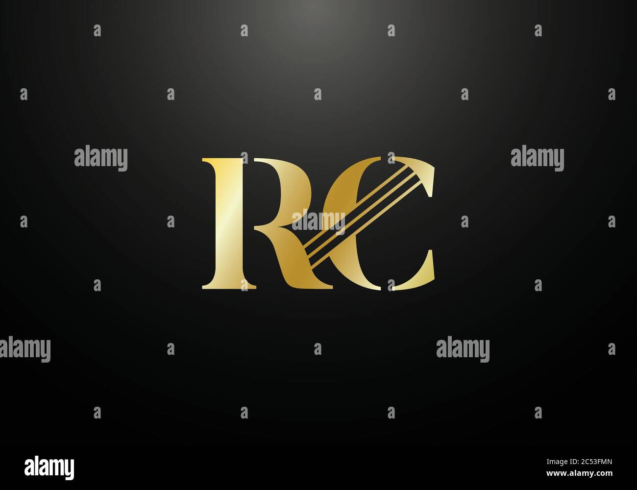 Initial Monogram Letter R C Logo Design Vector Template. R C Letter ...