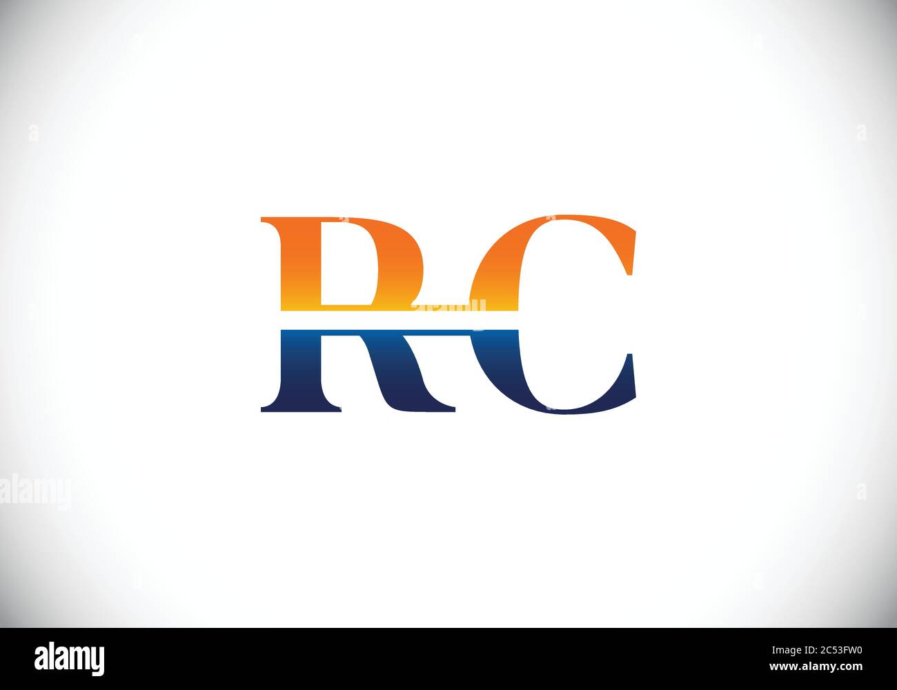 Initial Monogram Letter R C Logo Design Vector Template. R C Letter ...