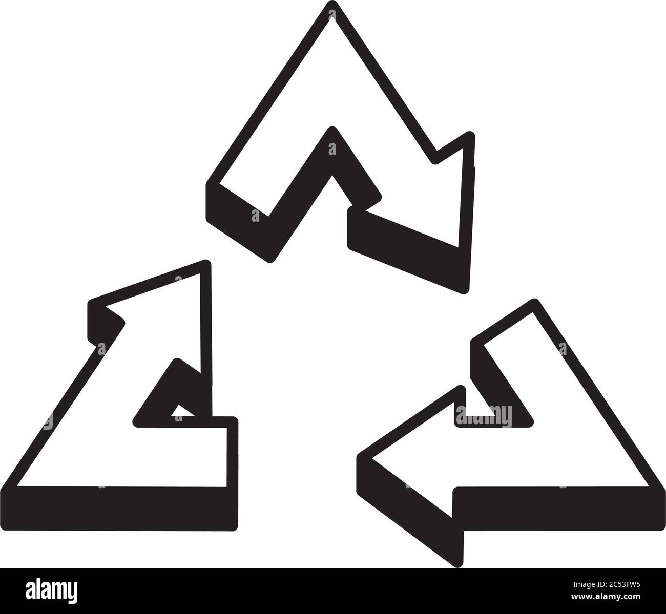 triangle arrows icon over white background, line style, vector ...