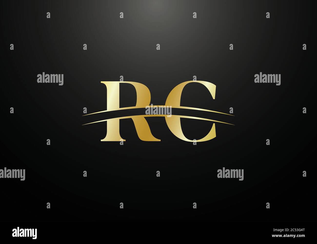 Initial Monogram Letter R C Logo Design Vector Template. R C Letter ...