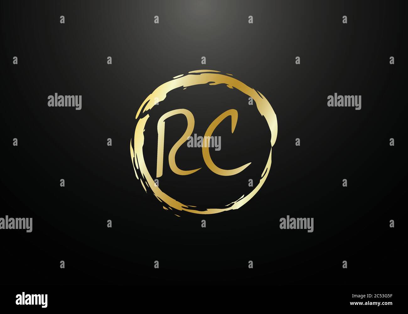 Initial Monogram Letter R C Logo Design Vector Template. R C Letter ...