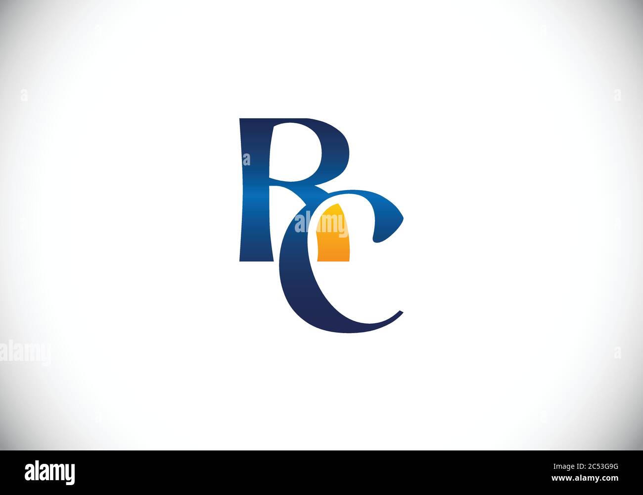 Initial Monogram Letter R C Logo Design Vector Template. R C Letter ...