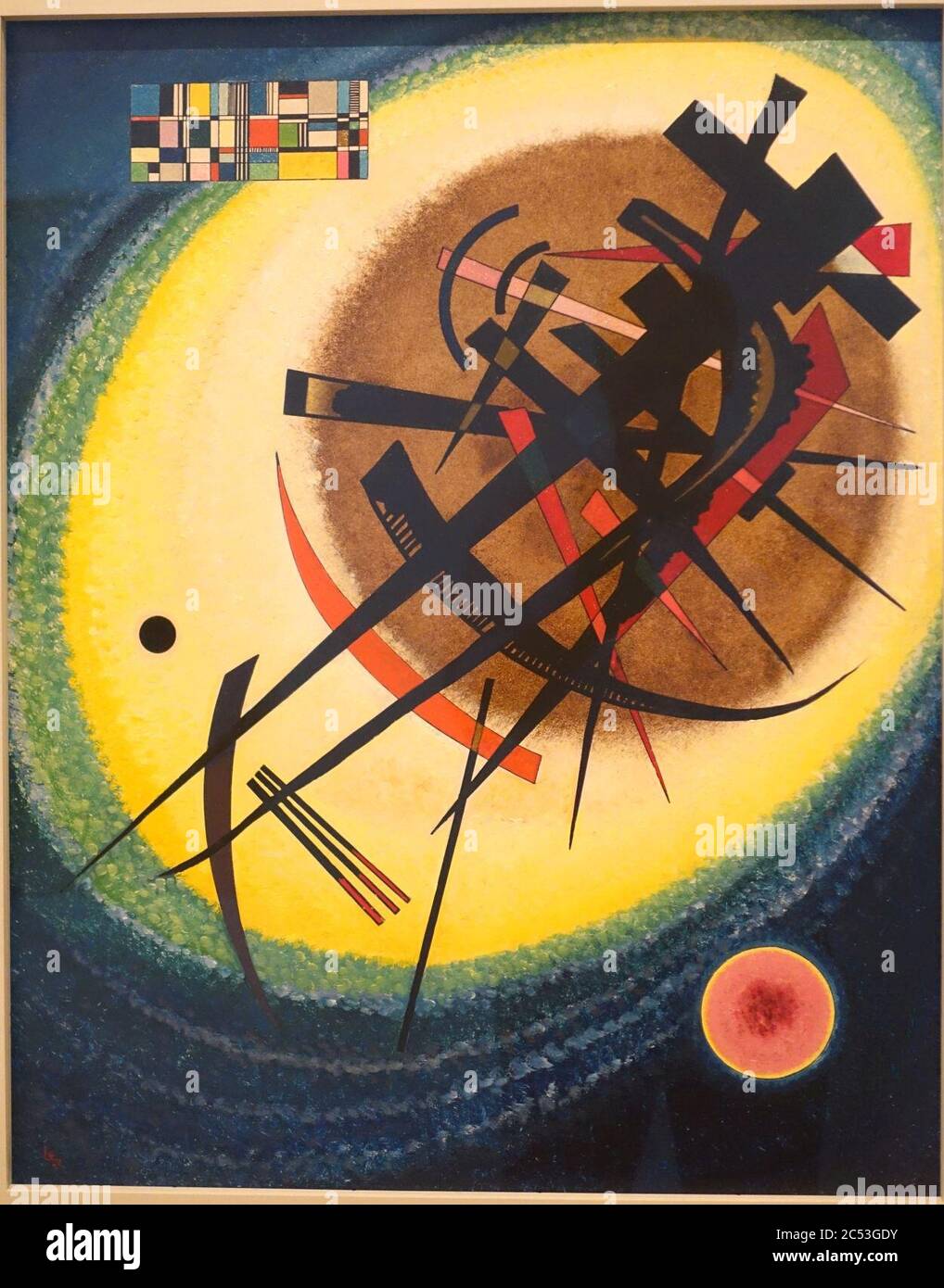 In the Bright Oval by Wassily Kandinsky, 1925 AD, oil on cardboard ...