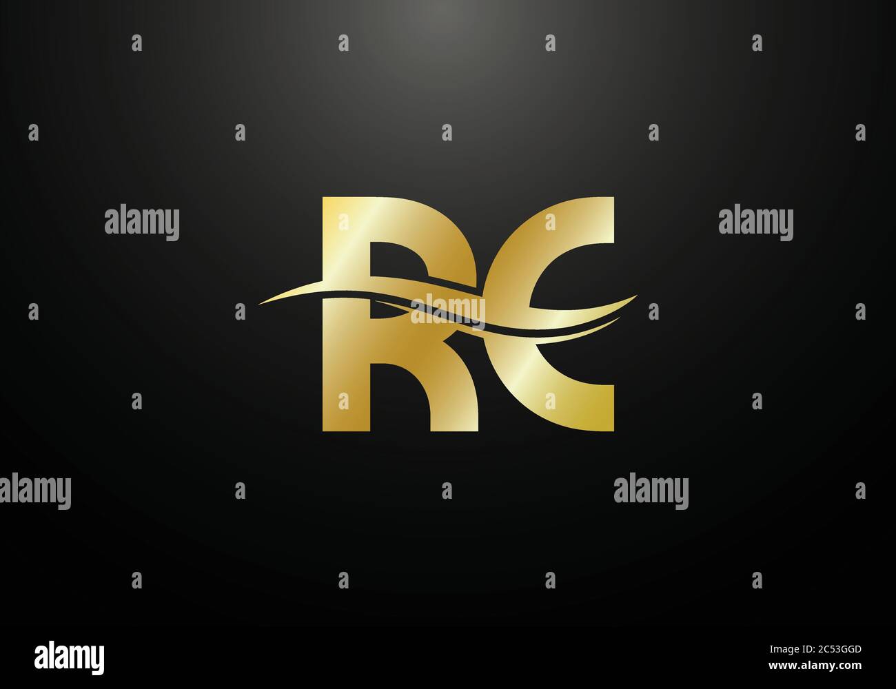 Initial Monogram Letter R C Logo Design Vector Template. R C Letter ...