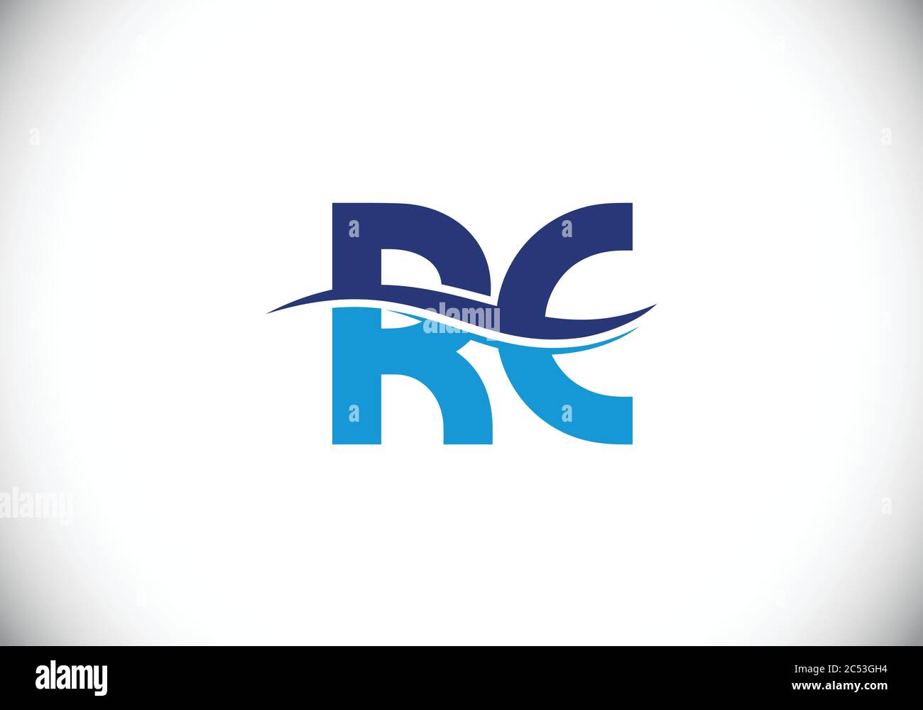 Initial Monogram Letter R C Logo Design Vector Template. R C Letter ...