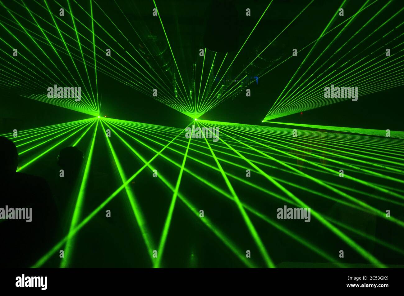 Shining night lights glow laser hi-res stock photography and images - Alamy