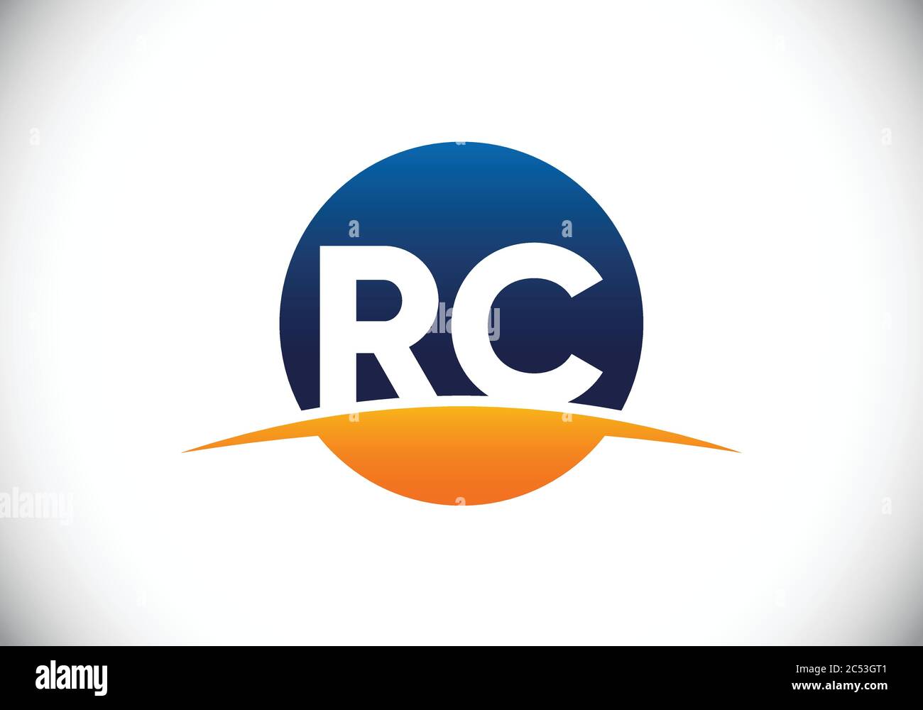 Initial Monogram Letter R C Logo Design Vector Template. R C Letter ...