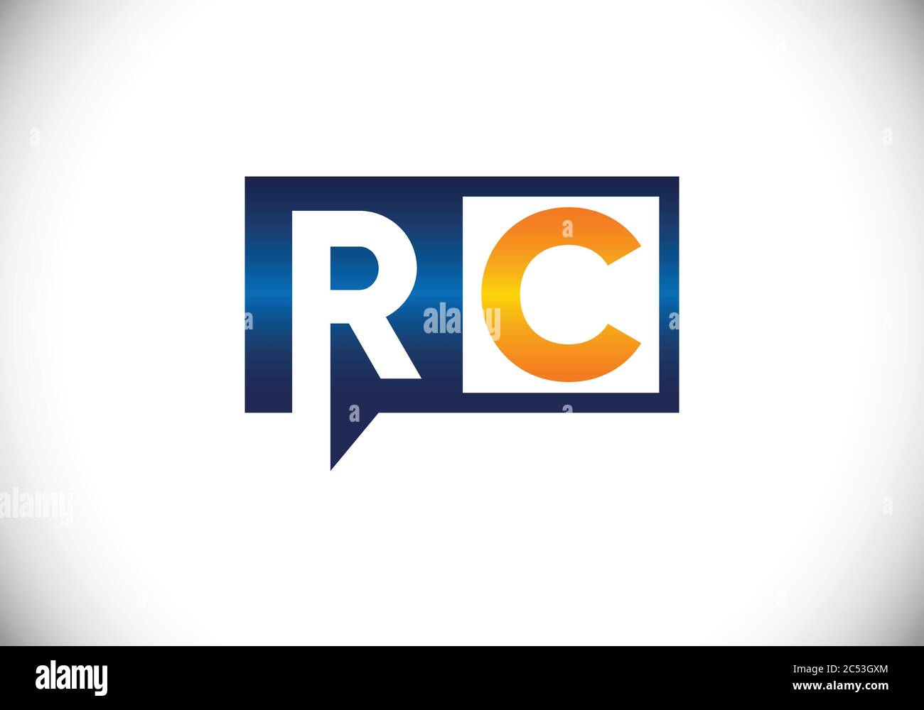 Initial Monogram Letter R C Logo Design Vector Template. R C Letter ...