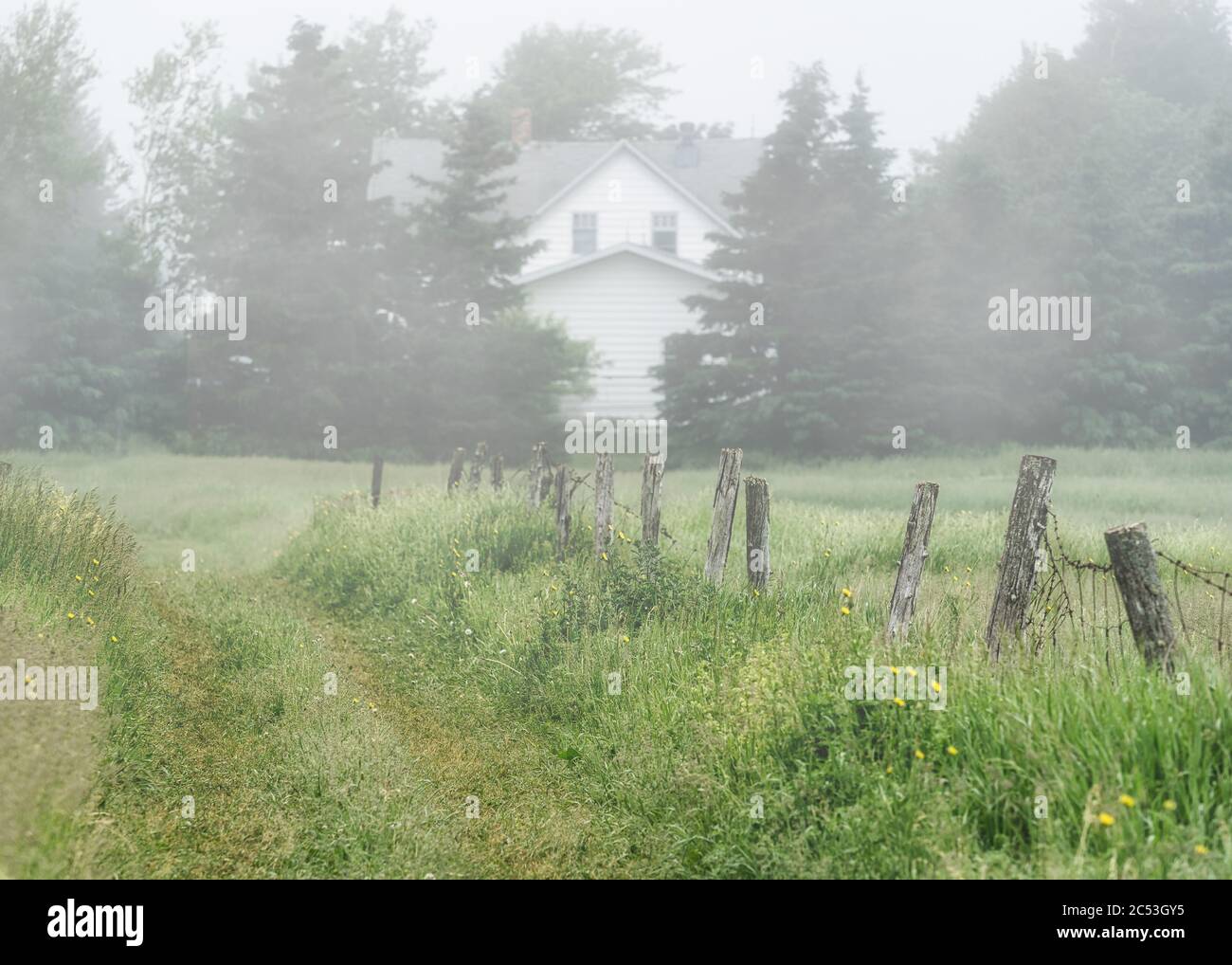 Pathway fence house hi-res stock photography and images - Alamy