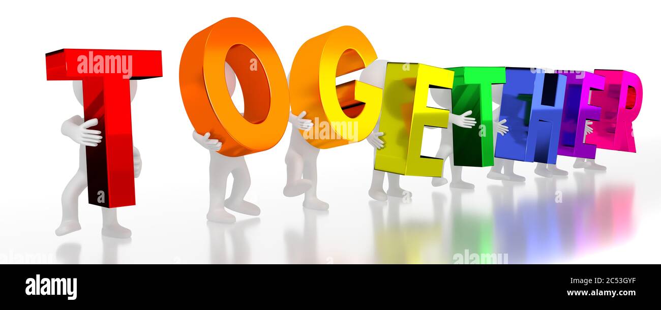 3d illustration standing together hi-res stock photography and images ...