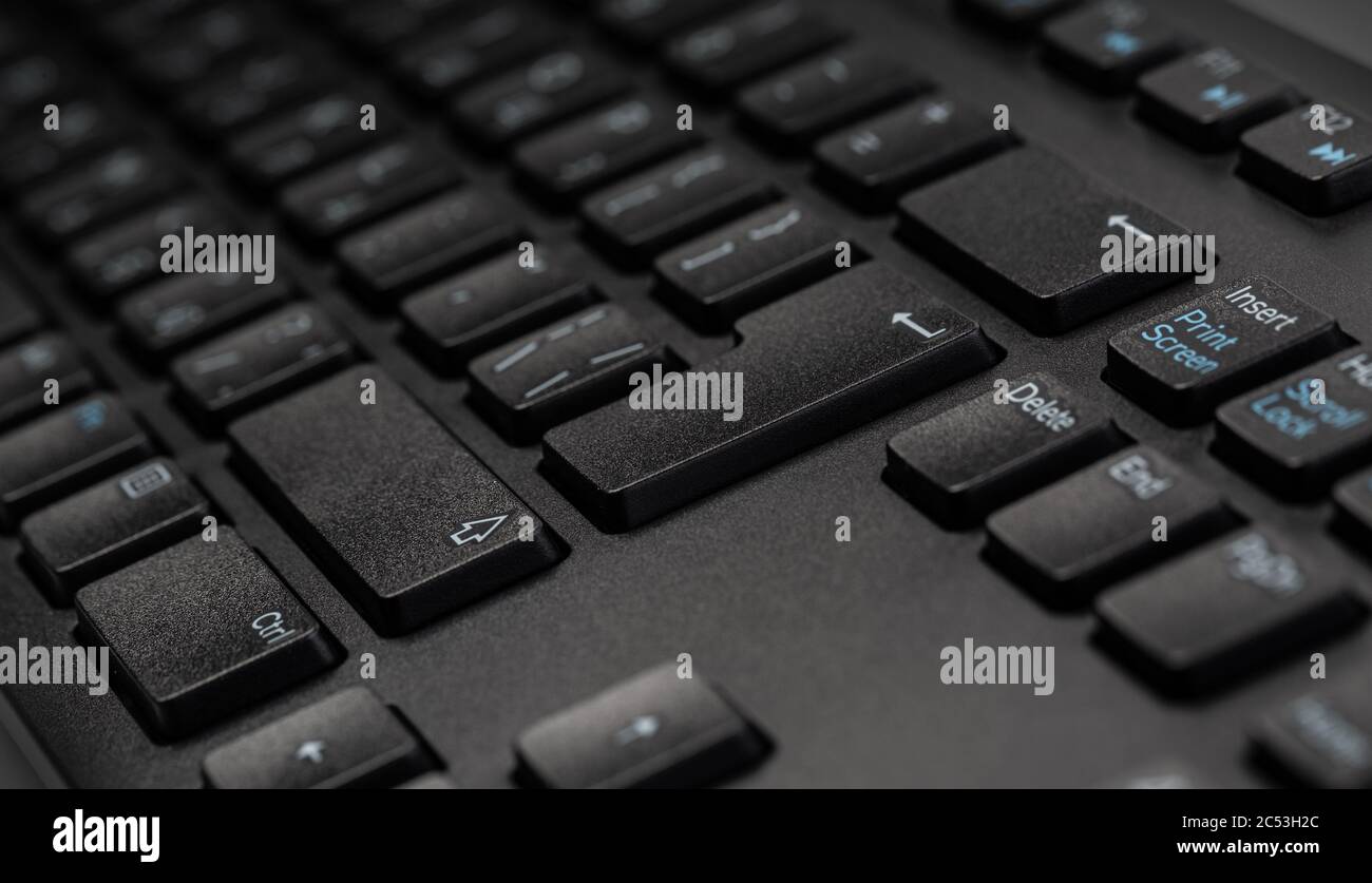 Close up black laptop keyboard hi-res stock photography and images - Alamy