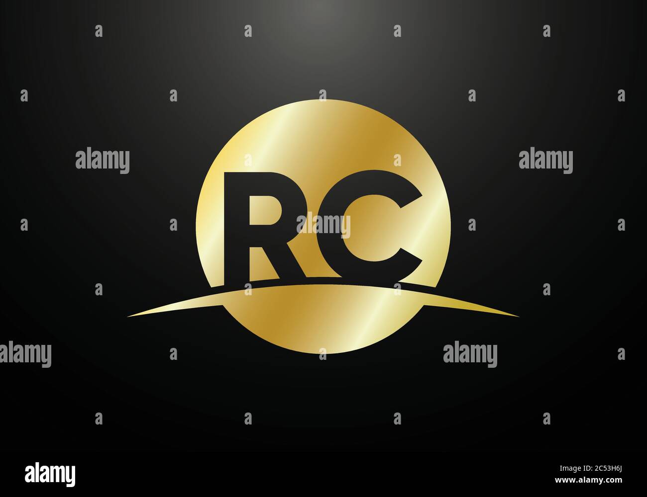 Initial Monogram Letter R C Logo Design Vector Template. R C Letter ...