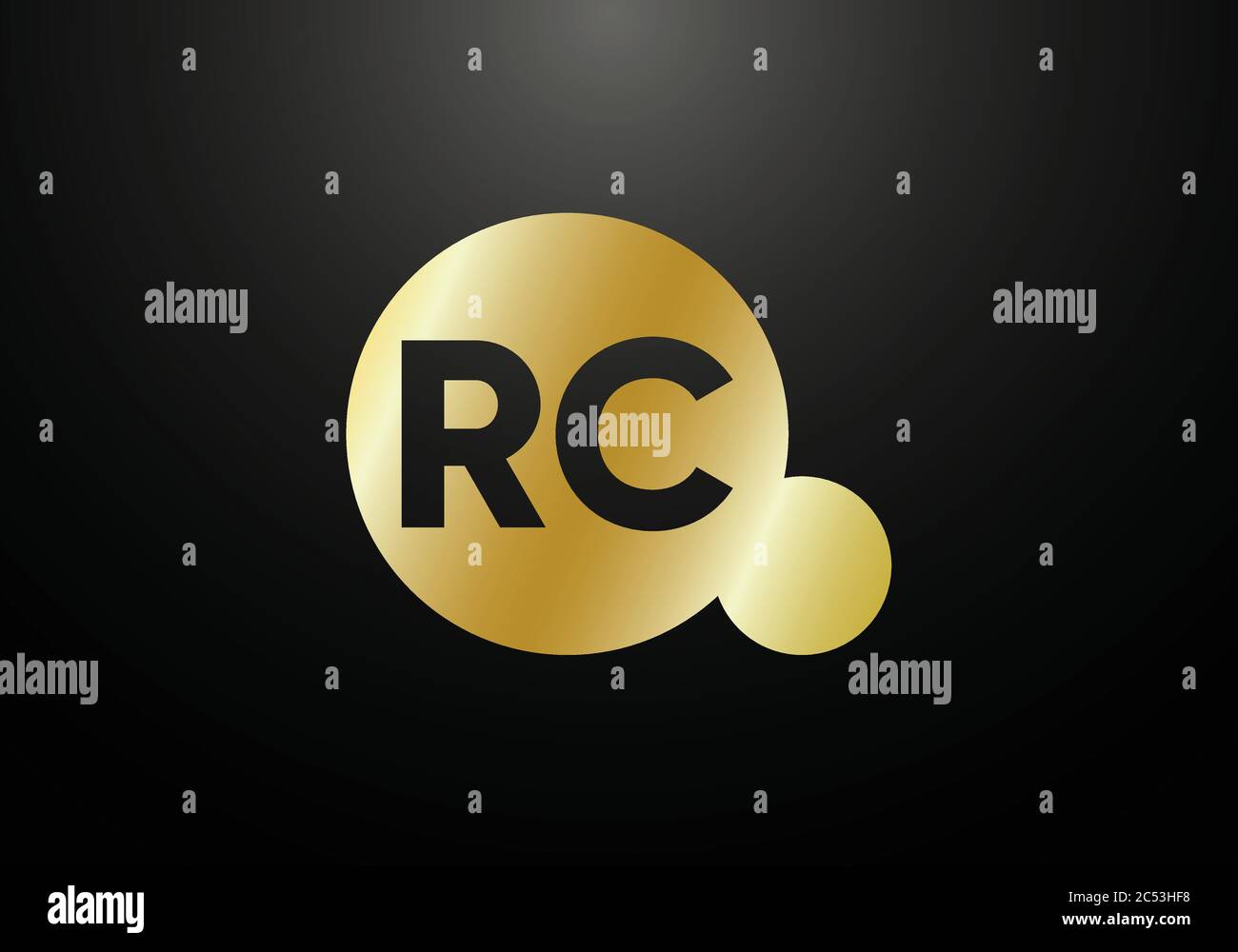 Initial Monogram Letter R C Logo Design Vector Template. R C Letter ...