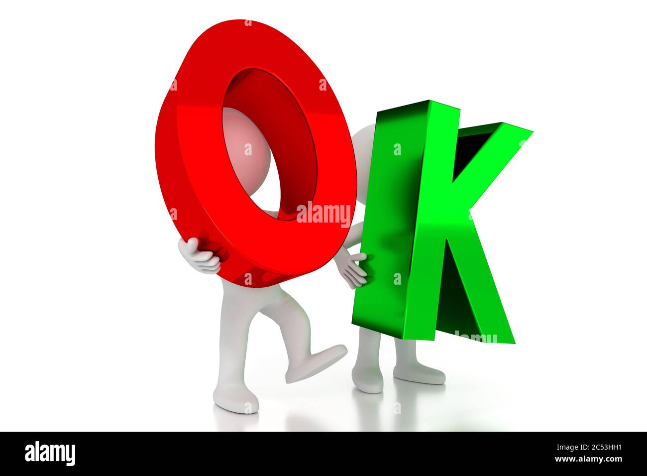OK - colorful letters - 3D illustration Stock Photo - Alamy