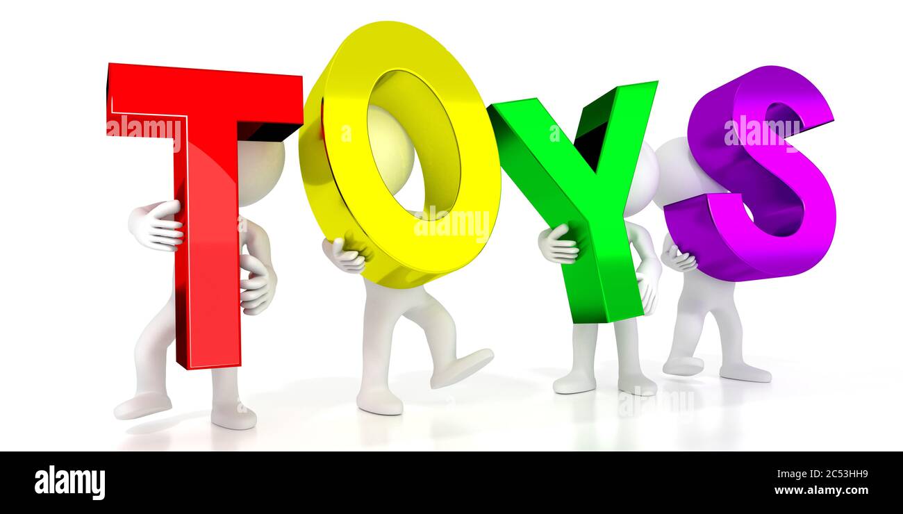 Toys - colorful letters - 3D illustration Stock Photo - Alamy